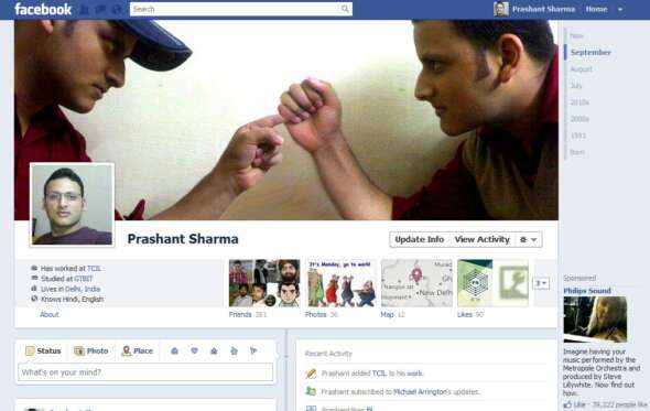Facebook Timeline feature