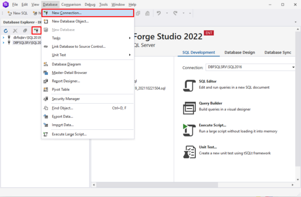 Accessing SQL Server Database - with SQLCMD or dbForge Studio