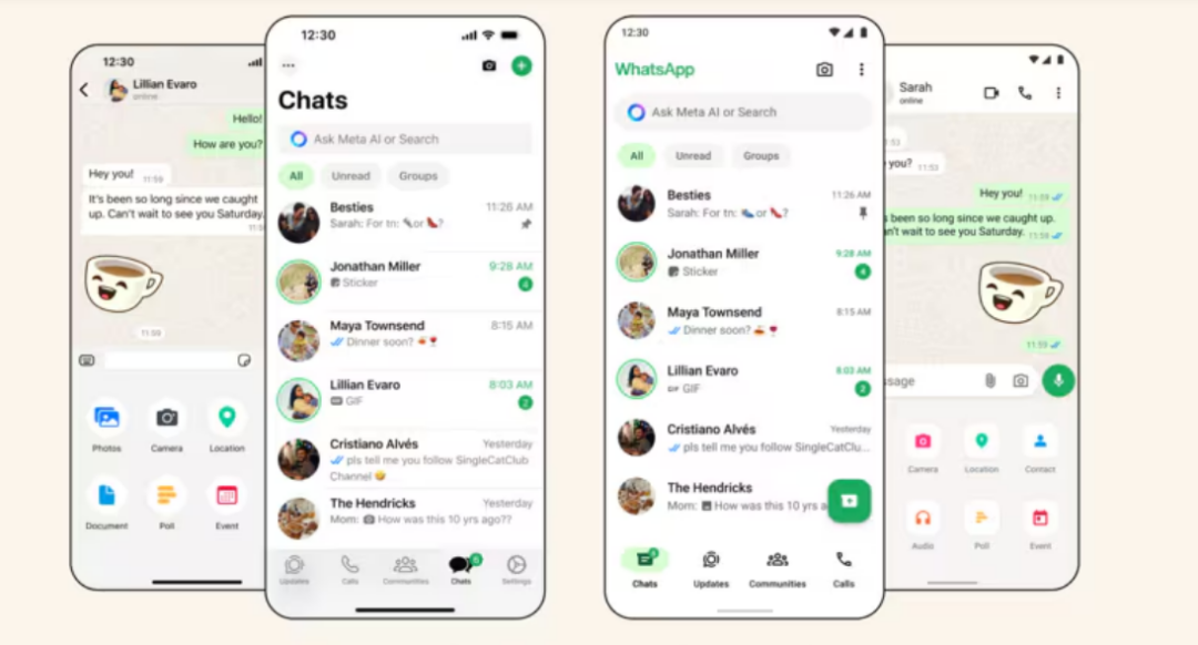 WhatsApp gets a major Design Update with new colors & icons - TechPluto ...